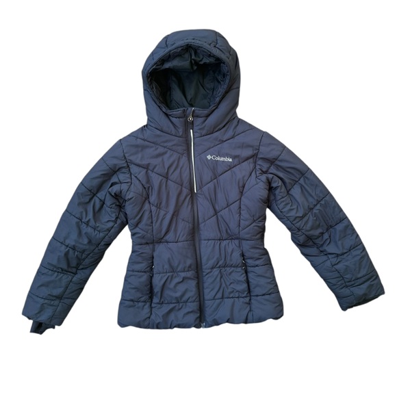 Columbia | Jackets & Coats | Columbia Girls Black Hooded Puffer Coat S ...